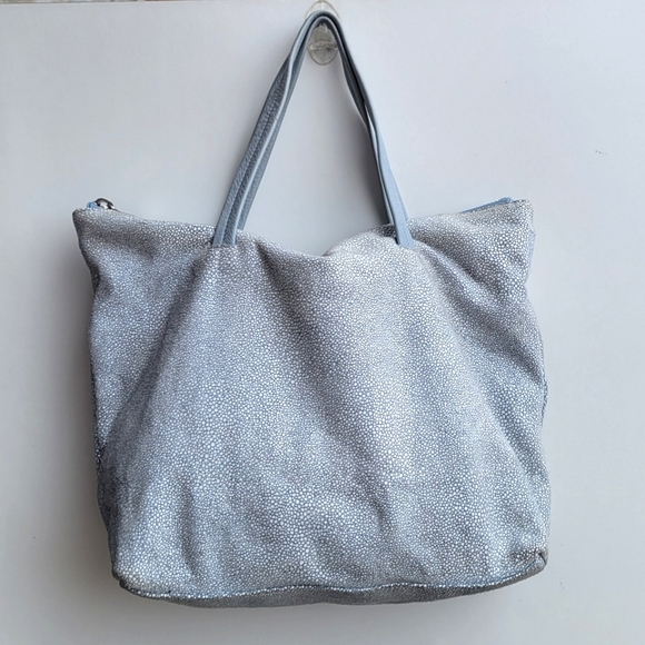 Sorial | Bags | Sorial Baby Blue Embossed Tote Bag | Poshmark